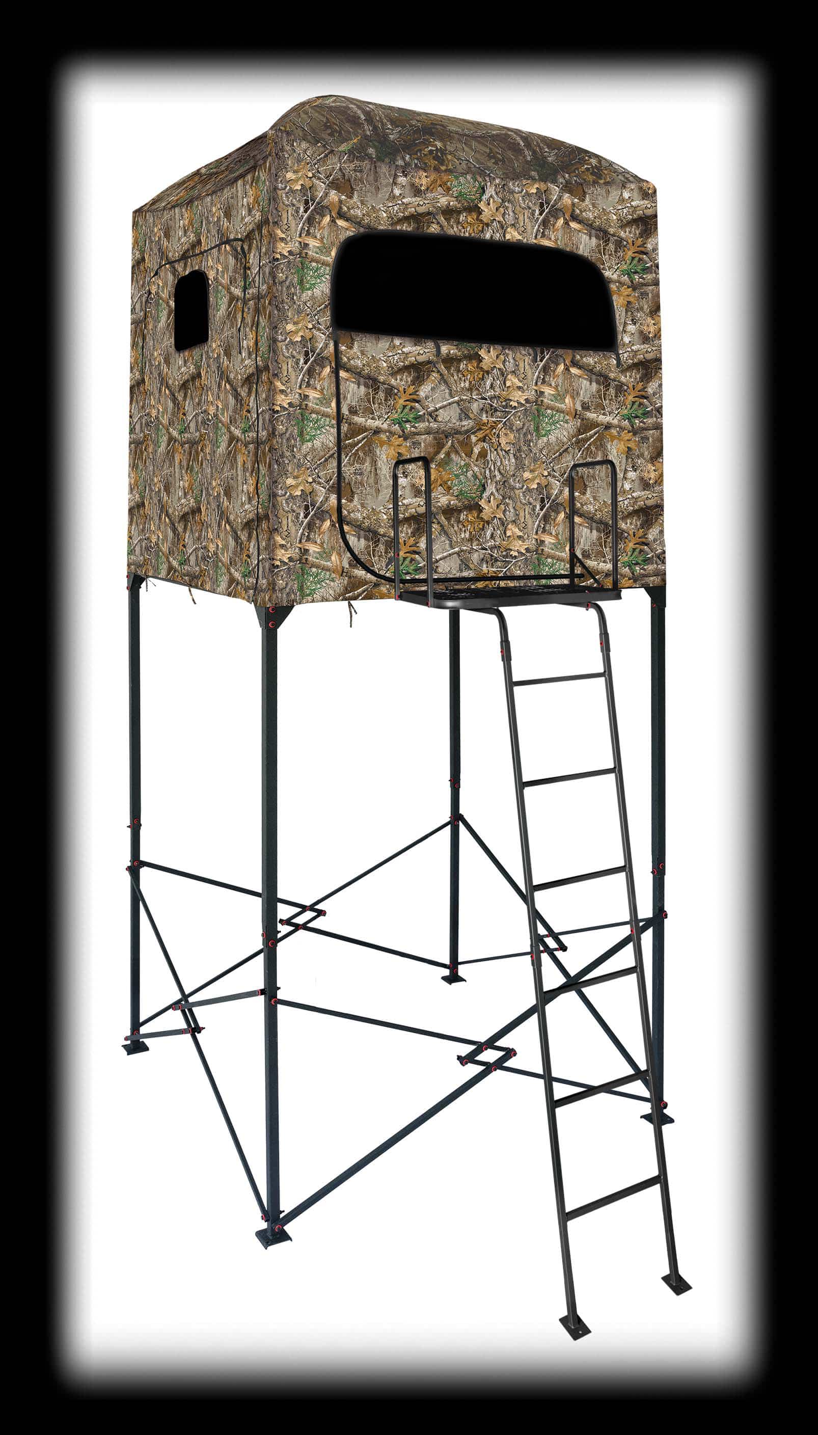 Primal Treestands PVTS_806 The Hideout 7′ Deluxe Quad Pod w/ Blind ...